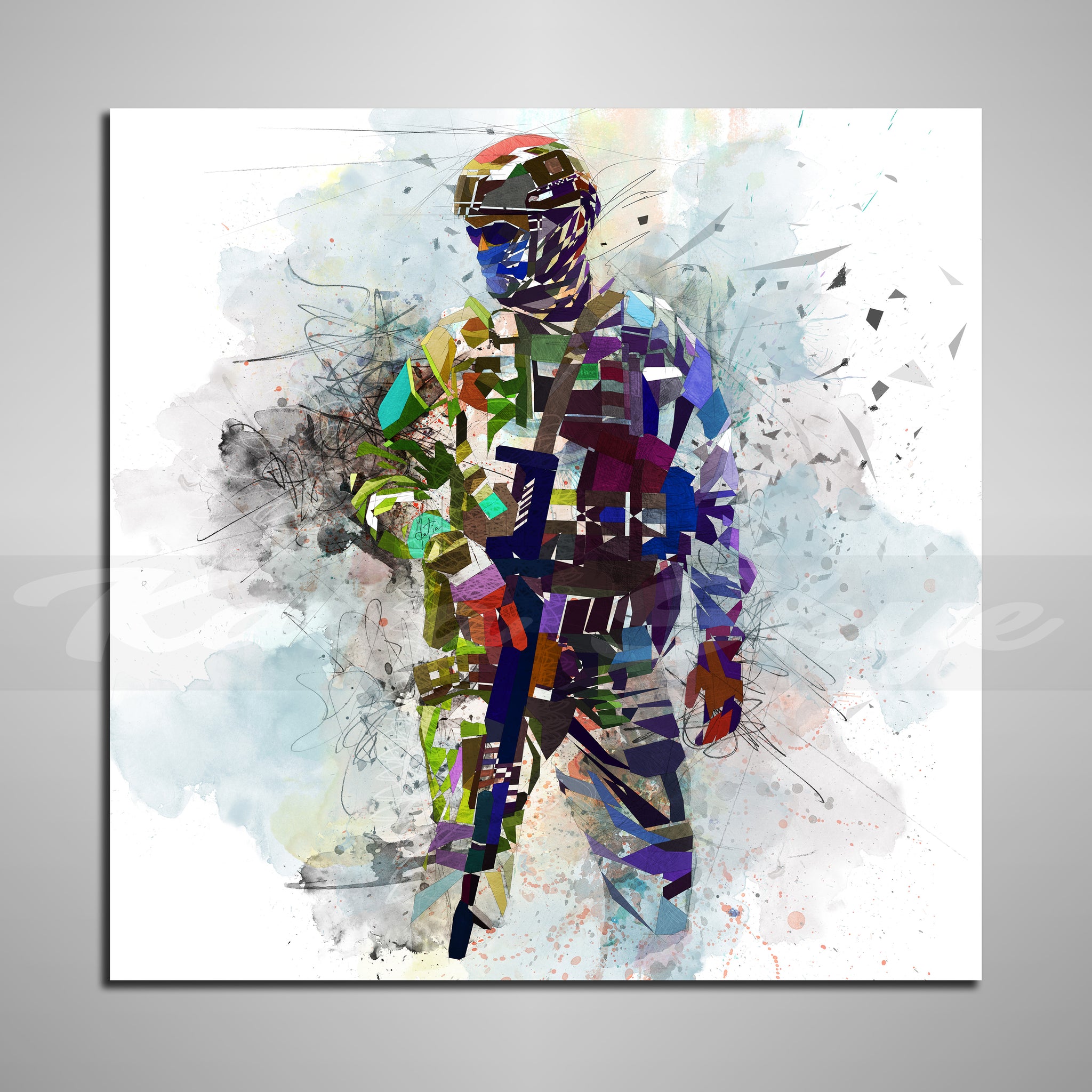 Abstract Canvas Print Soldier Canvas Wall Art Home Decor //OTH-SO01